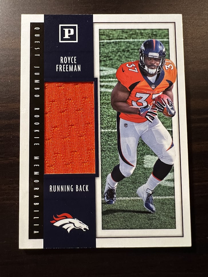 2018 Panini Quest Royce Freeman Jersey - Moore Sports Cards
