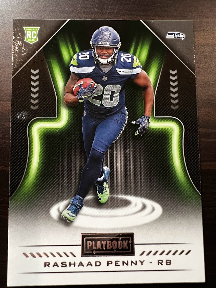 2018 Panini Playbook Rashaad Penny RC - Moore Sports Cards