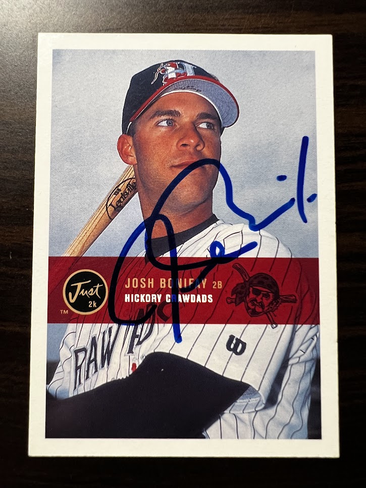 2000 Just Memorabilia Josh Bonifay Hand Signed Auto - Moore Sports Cards