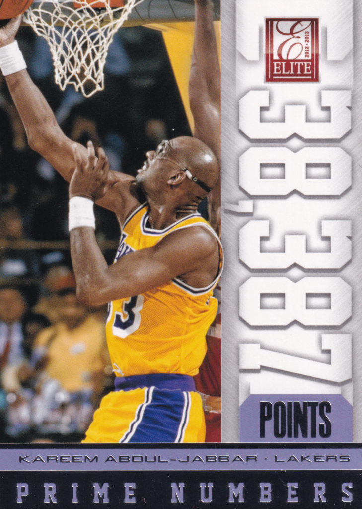 2012-13 Elite "Prime Numbers" Kareem Abdul-Jabbar - Moore Sports Cards