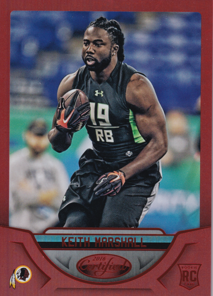 2016 Certified Keith Marshall RC Red /99 - Moore Sports Cards